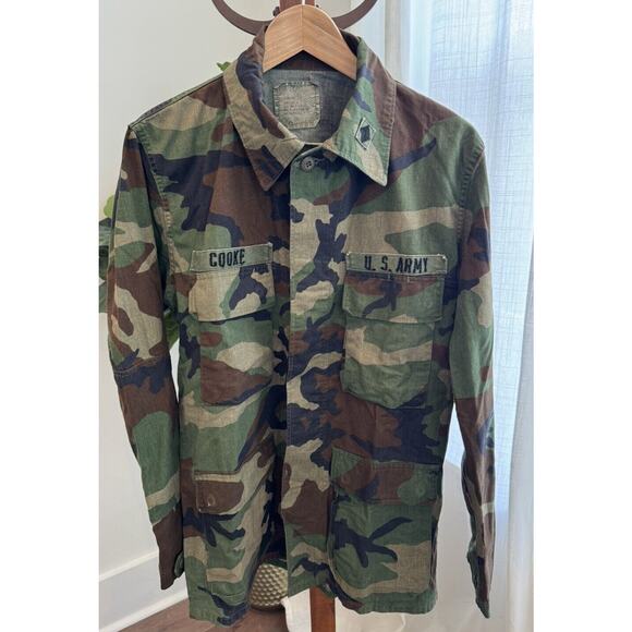Jackets & Coats | 8s Us Army Field Jacket Patched Camouflage Menssmed ...